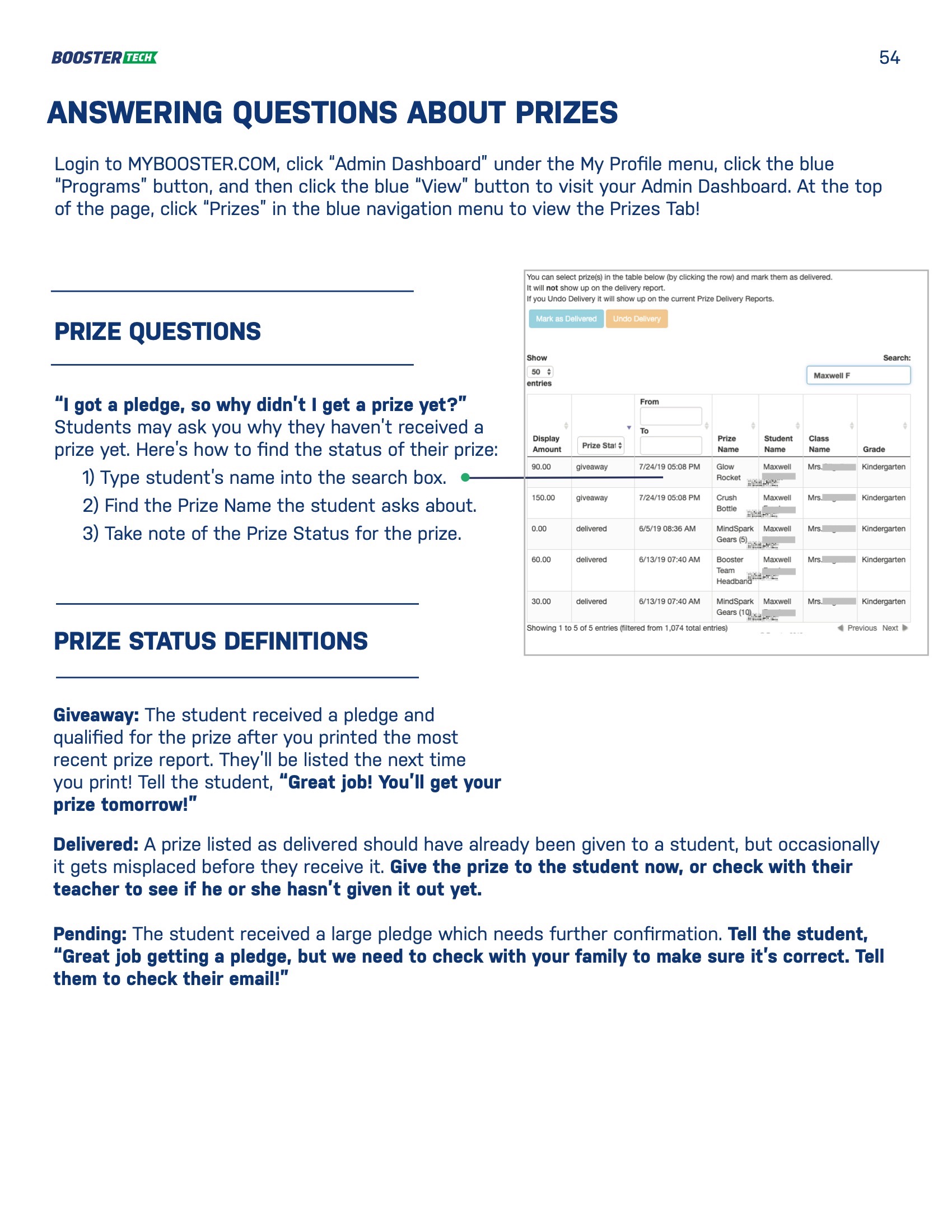 Common Prize Questions – Browse our Knowledge Base